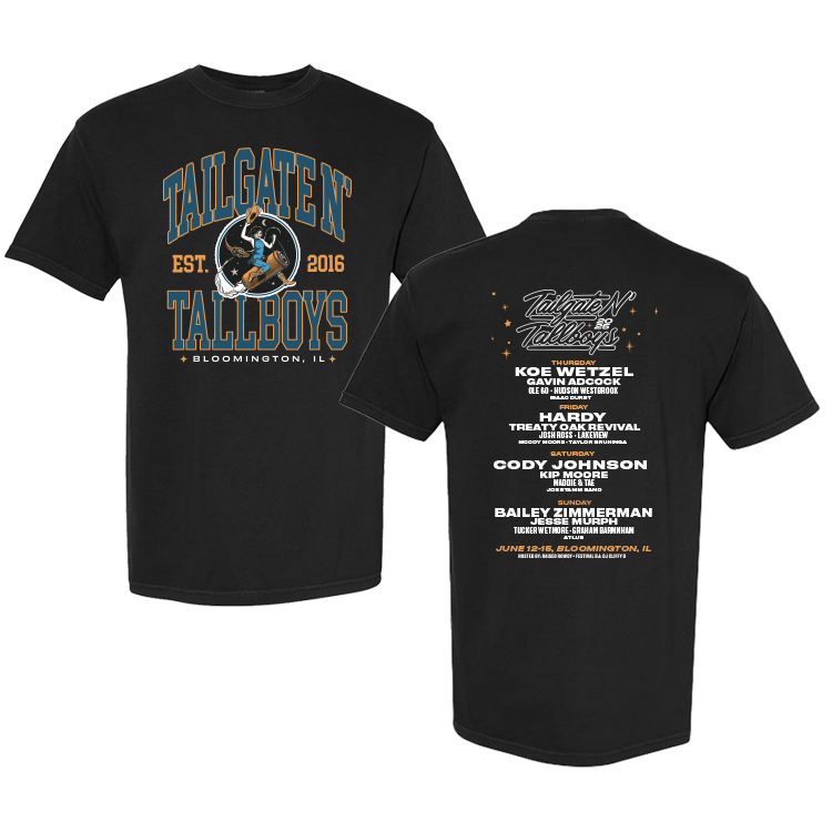PRESALE: Bloomington 2025 Lineup Full Front T-Shirt – USA Concerts & Events